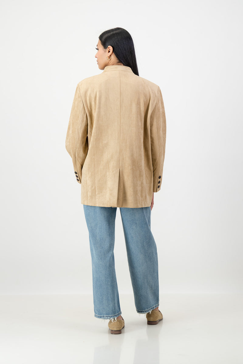 Stone suede box jacket – MOHD
